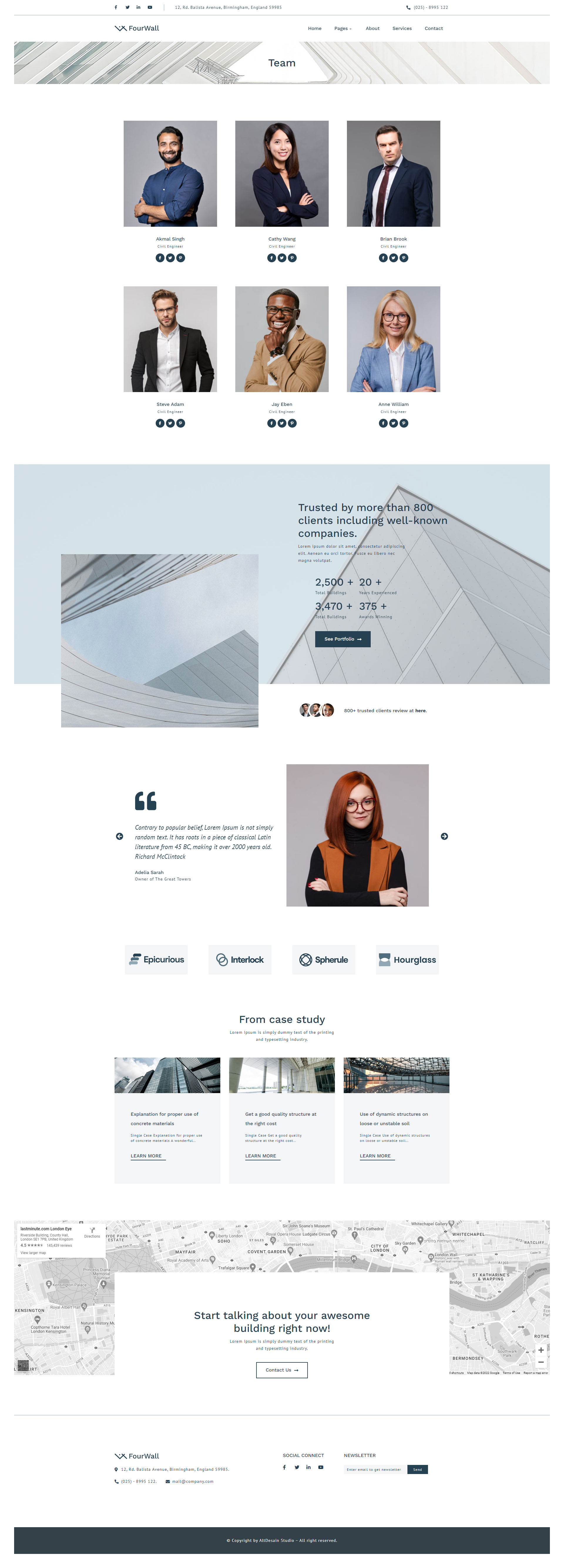 FourWall - Construction Elementor Template Kit by Alt-Desain | ThemeForest